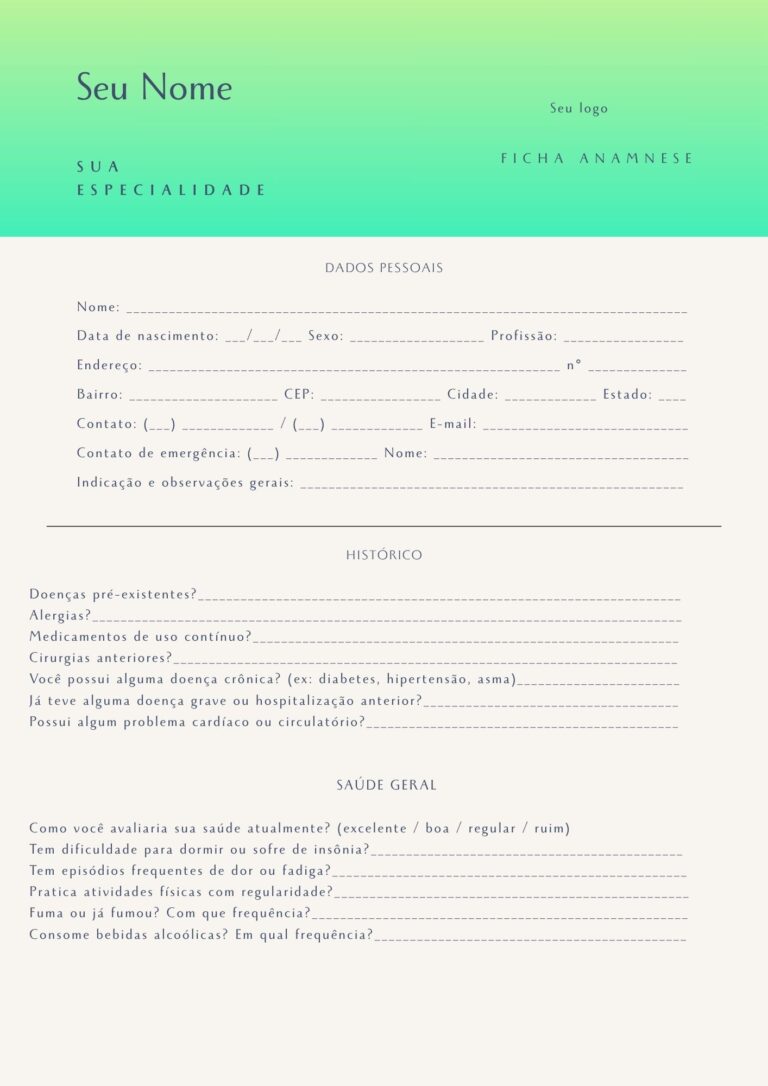 Modelo de ficha clínica: veja exemplos e aprenda como montar o ideal